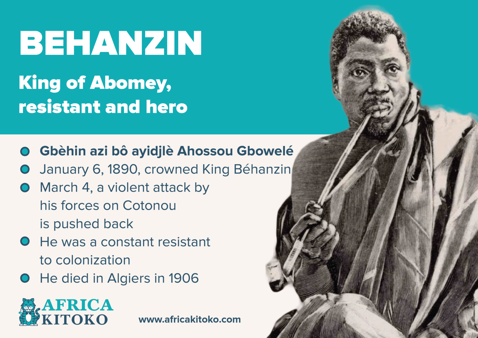 BEHANZIN, King of Abomey, resistant and hero. – AFRICA KITOKO